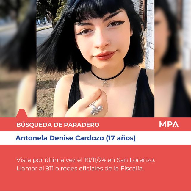 Fiscalía pide colaboración para encontrar a otra chica perdida en San Lorenzo