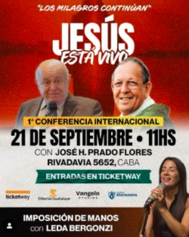 Leda Bergonzi arranca ahora una gira con imposición de manos y entradas ...