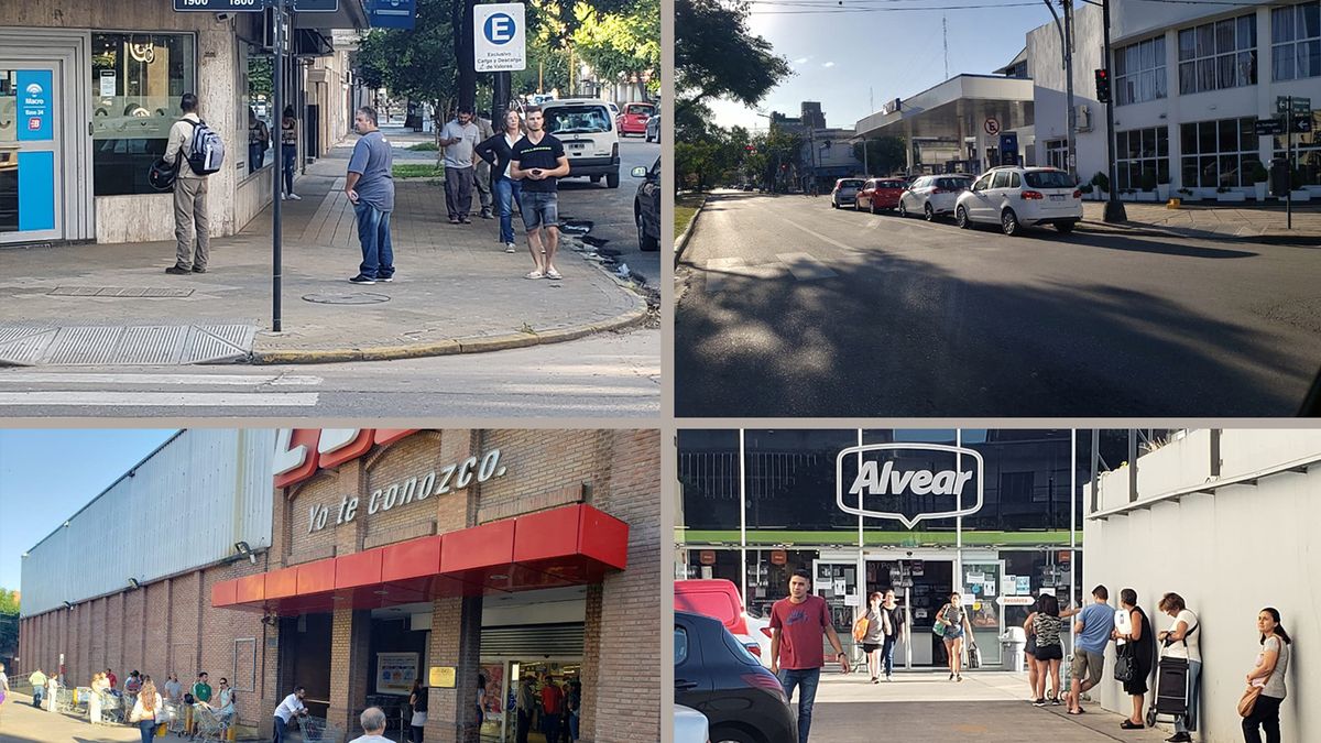 Largas filas en supermercados, estaciones de servicio y en cajeros ...