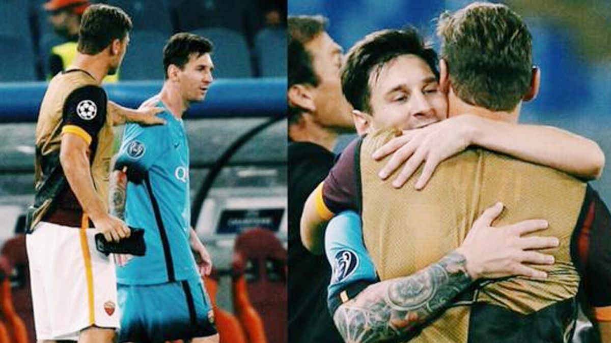 El pedido de Totti a Messi tras el Roma-Barcelona