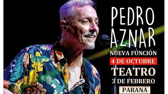 Pedro Aznar realizará dos conciertos en la ciudad de Paraná