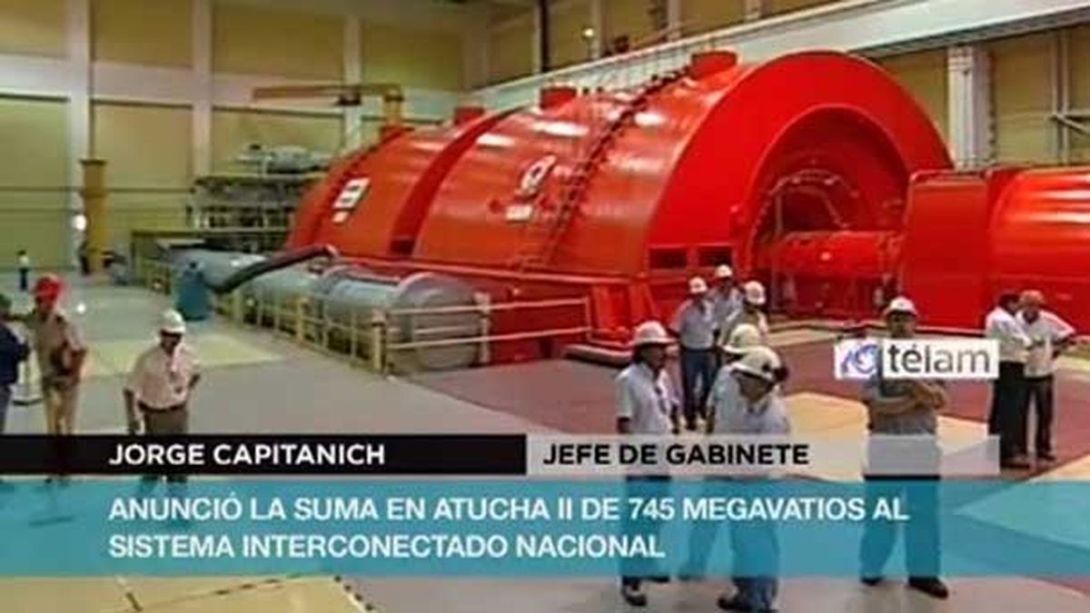 En abril Atucha II sumará 745 megavatios al sistema interconectado nacional
