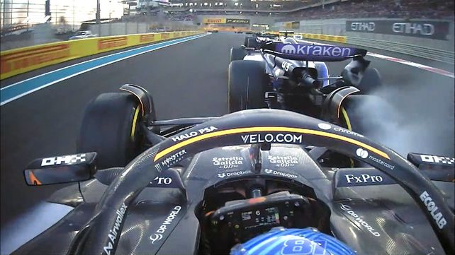 Franco Colapinto sufrió un topetazo de Piastri, aguantó varias vueltas ...