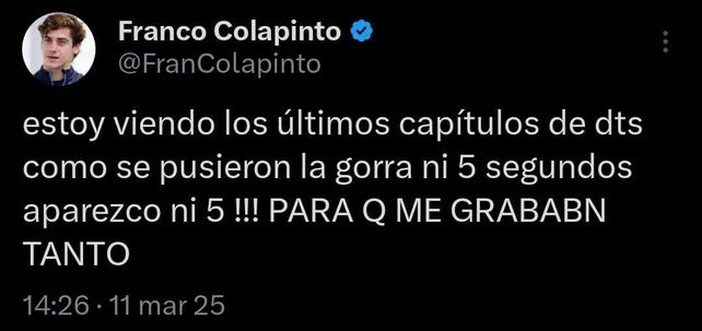 Colapinto bromeó con su escasa participación en Drive to Survive y ...