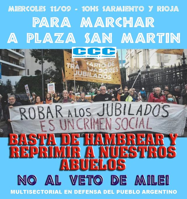 Movilidad jubilatoria: habrá marcha en el microcentro de Rosario contra ...