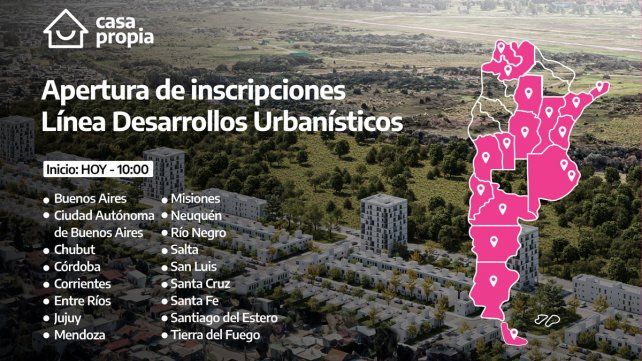 Procrear II: abrieron las inscripciones para las viviendas del Parque Federal