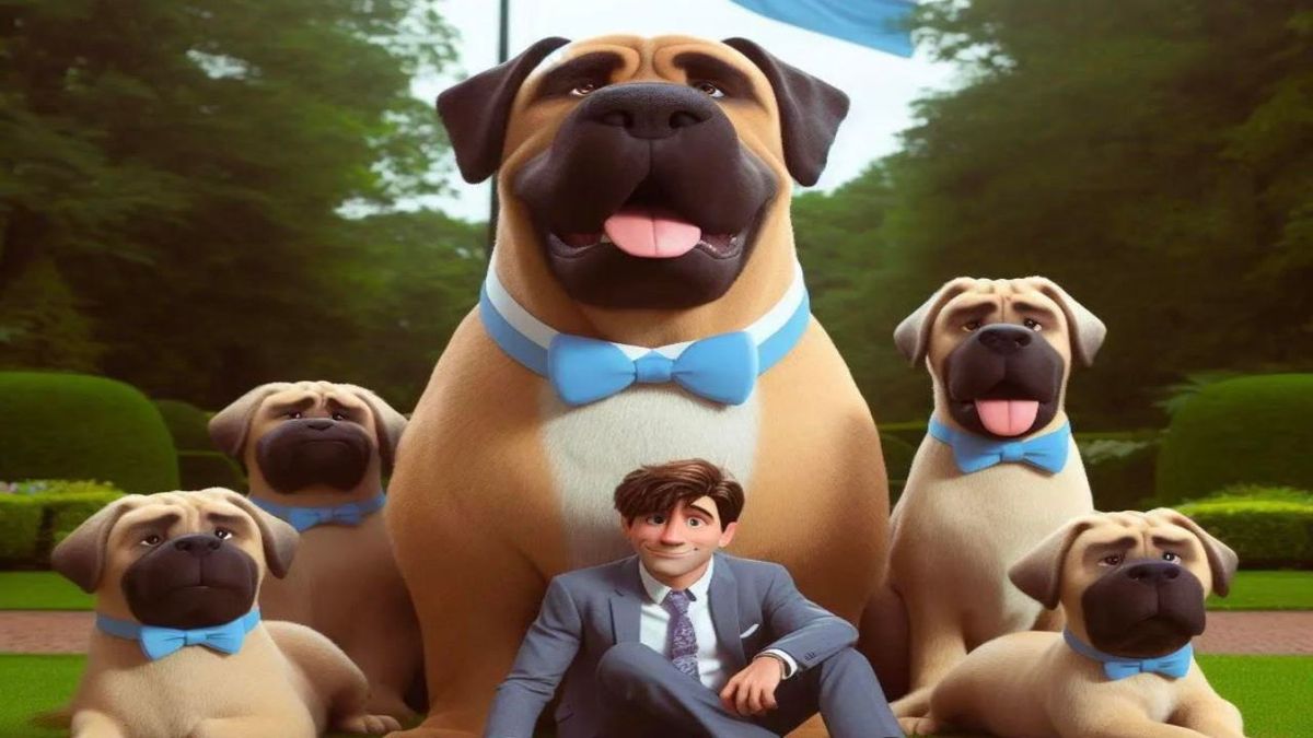 El álbum familiar de Javier Milei junto a sus 5 perros