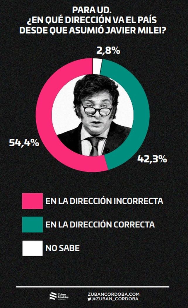 Alerta en la Casa Rosada: cae la imagen positiva de Milei y el apoyo a sus propuestas