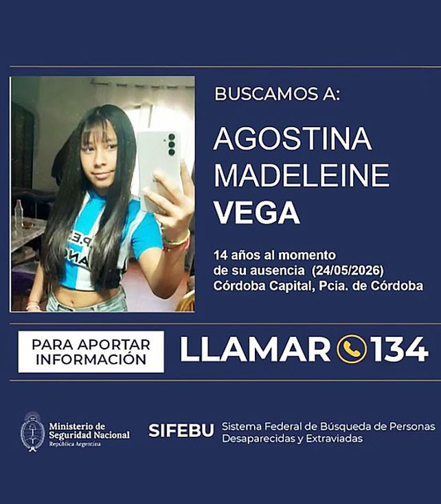 Agostina Vega: qué se sabe de la menor desaparecida