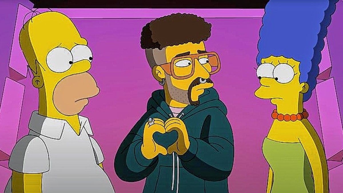 Bad Bunny lanzó video con Los Simpsons como protagonistas