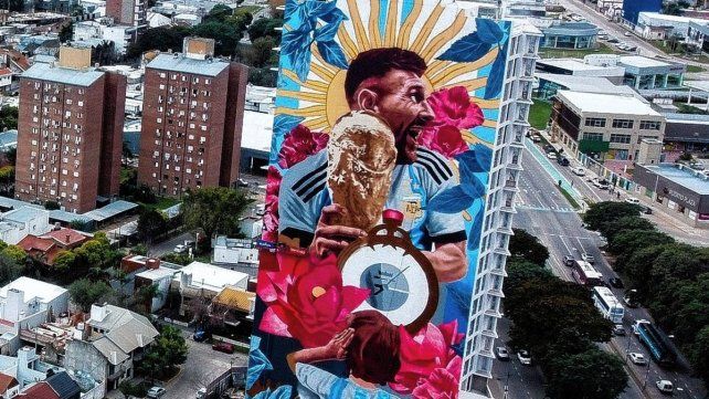 La historia detrás del mural de Messi en Santa Fe