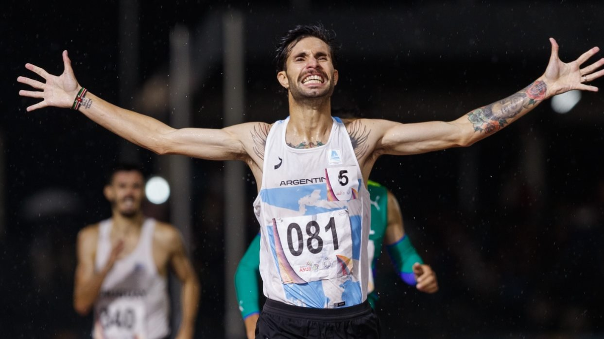 Federico Bruno logró medalla de oro en los 1500 en los Juegos de Asunción