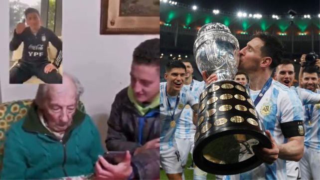 Messi sorprendió al abuelo de cien años que anotaba sus goles en un ...