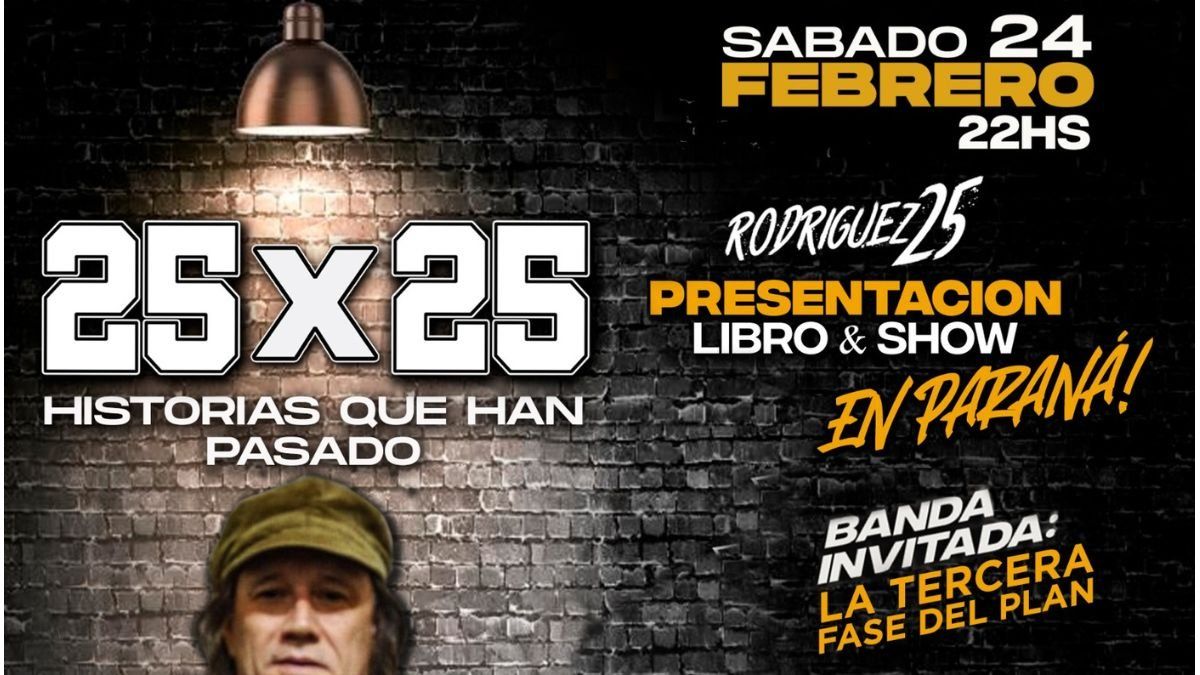 Hugo Rodriguez de La 25 presentará un libro en Paraná