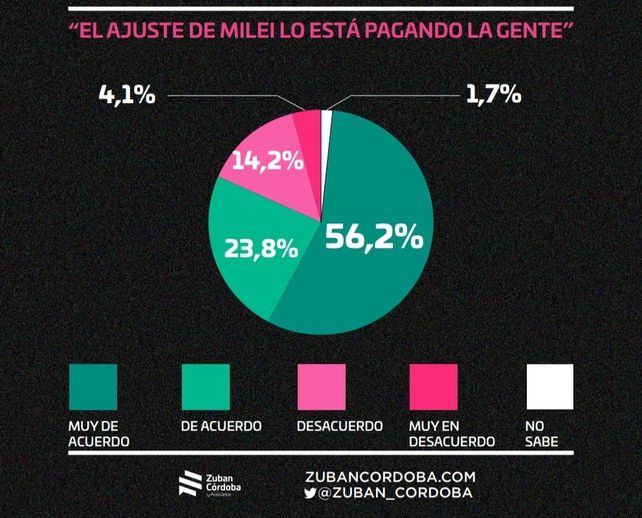 Alerta en la Casa Rosada: cae la imagen positiva de Milei y el apoyo a sus propuestas