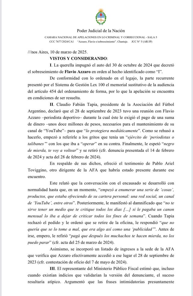 Fue reabierta la causa contra un periodista por intentar extorsionar a ...