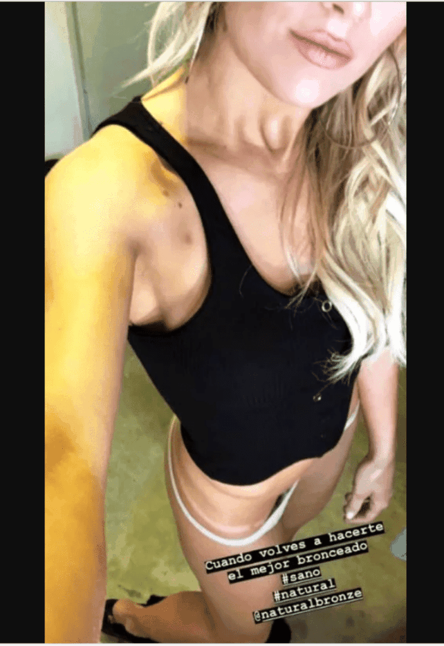 Laurita Fernández se bajó la tanga para mostrar su bronceado hot