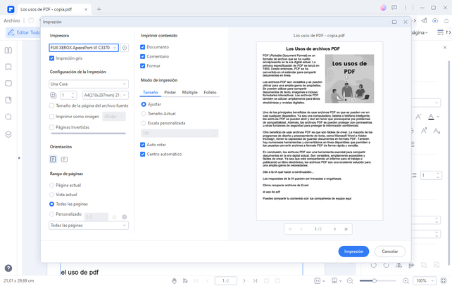 ¿Cómo imprimir PDF? Te explicamos dos métodos en tres minutos