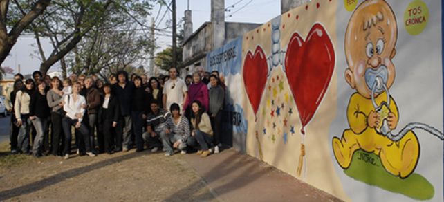 Inauguraron un mural de Noke por el Día Nacional de la Fibrosis Quística