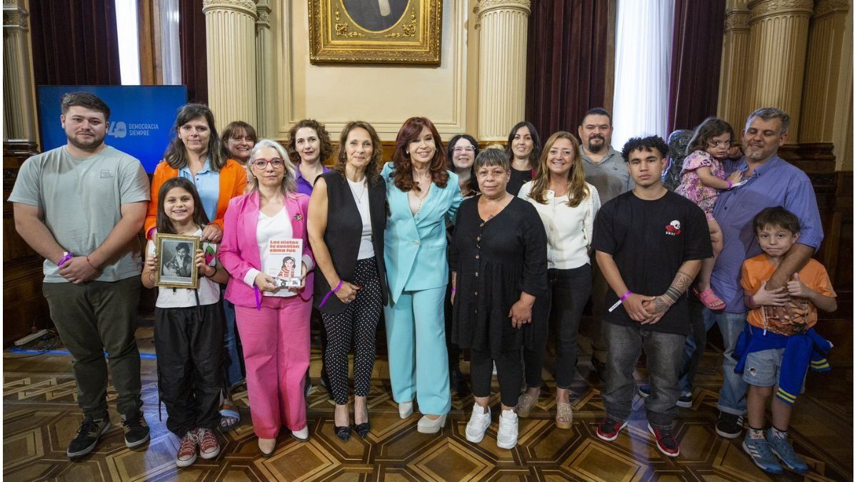 La vicepresidenta recibió a una nieta restituida entrerriana