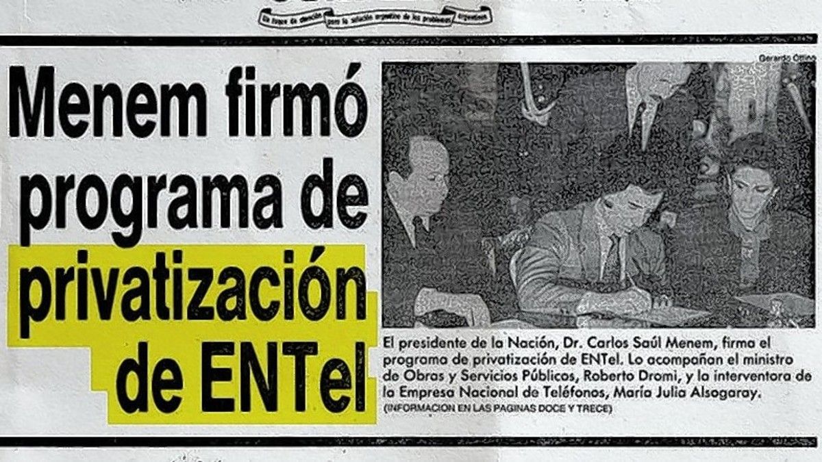 Menem, la era de las privatizaciones