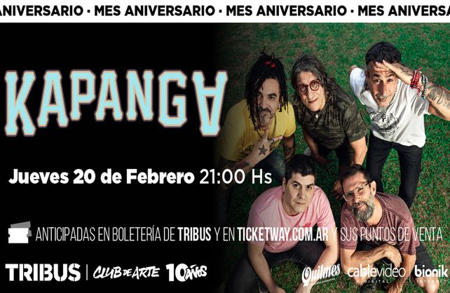 Kapanga vuelve a Santa Fe para el aniversario de Tribus