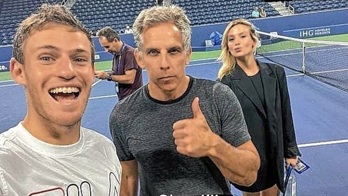 Schwartzman tuvo un divertido entrenamiento con Ben Stiller