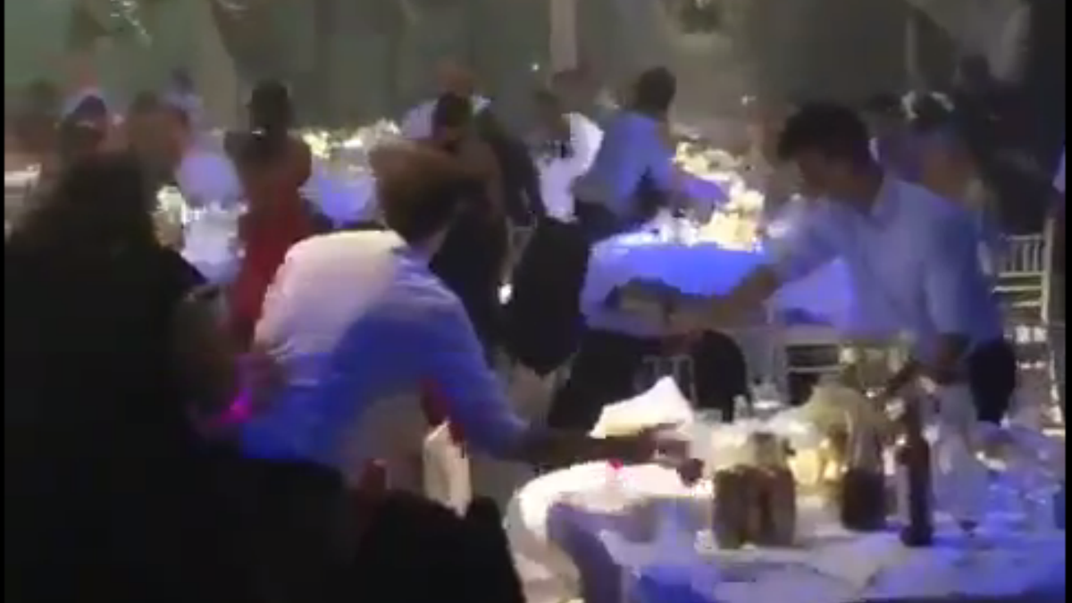 Pánico en una fiesta de casamiento por el fuerte temporal