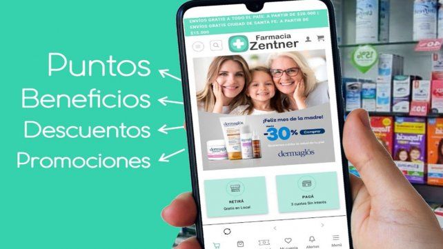 Farmacia Zentner lanzó su nueva app