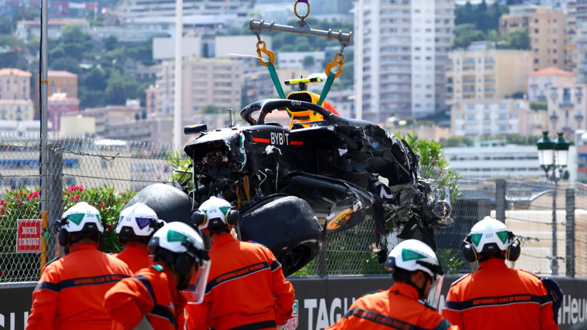 Fórmula 1: Checo Pérez sufrió un impactante choque en el GP de Mónaco