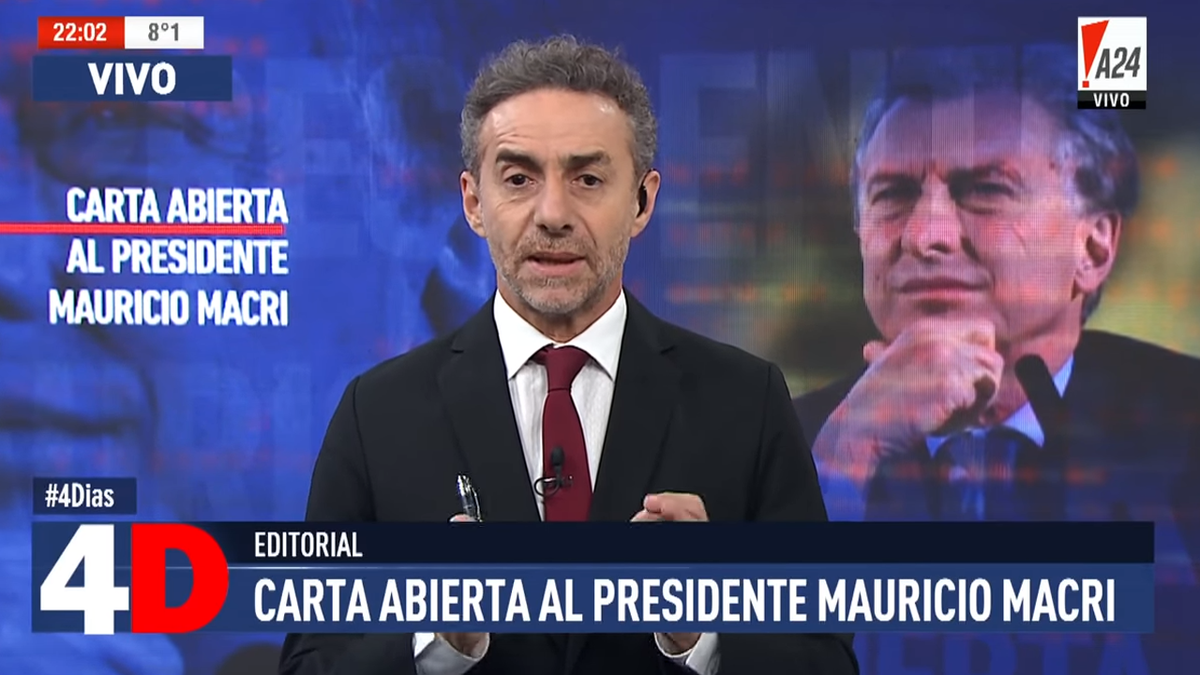 La carta abierta que Luis Majul le envió a Mauricio Macri