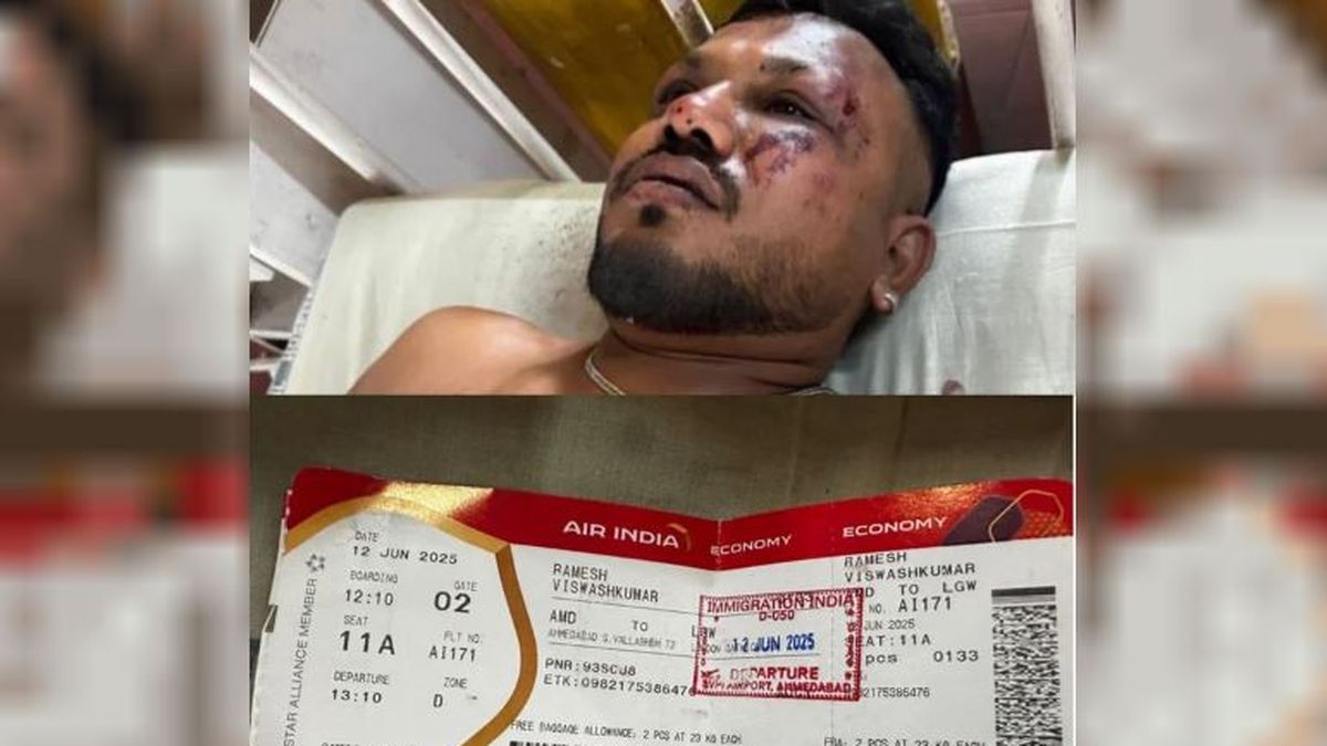 La policía confirmó que encontró un sobreviviente en el asiento 11A del avión de Air India que ...