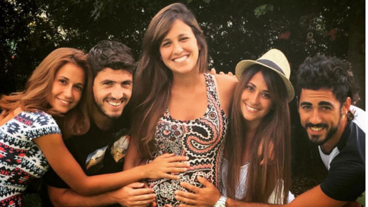 Antonella Roccuzzo y su foto con la familia que se agranda