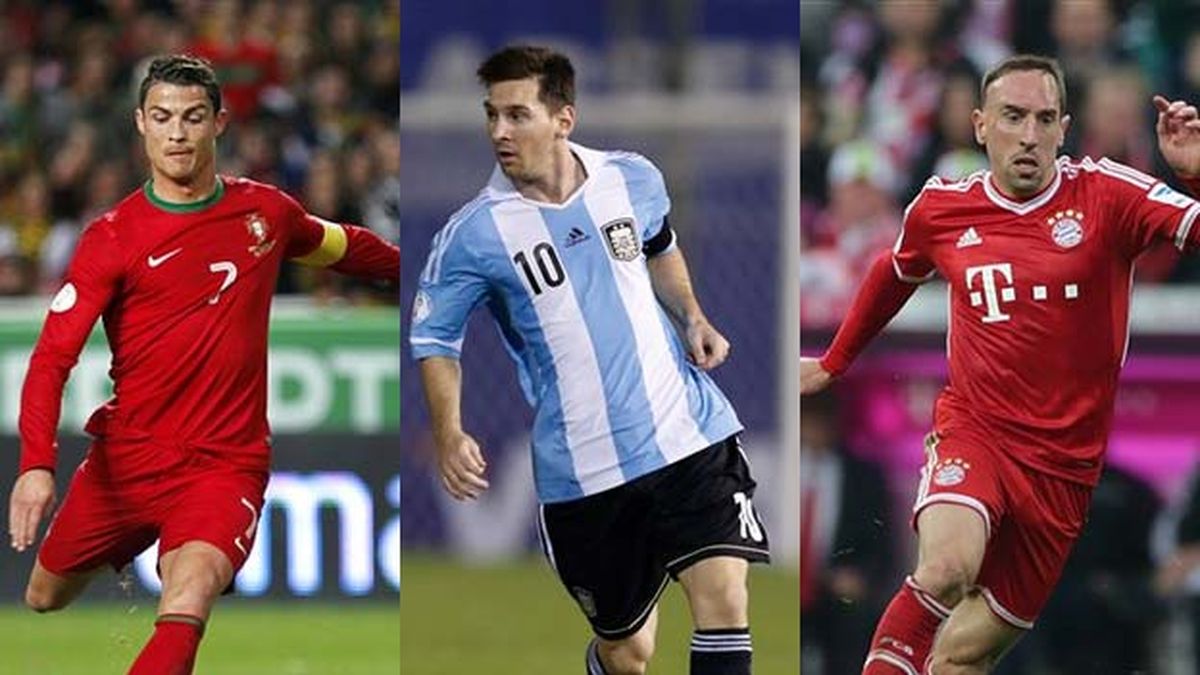 Messi, Ronaldo y Ribery van por el Balón de Oro