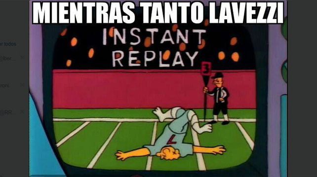Aparecieron los memes del tropiezo del Pocho Lavezzi