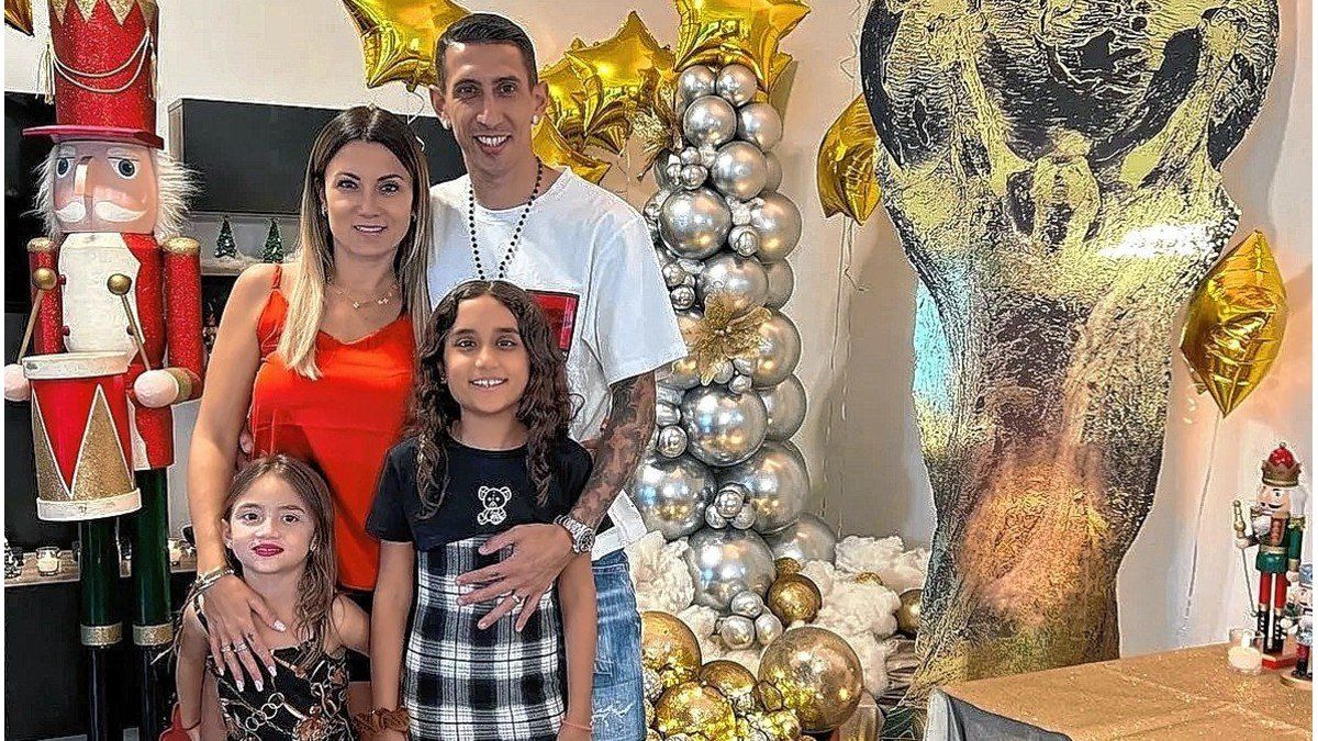 Di María festejó la Navidad con su familia en Funes