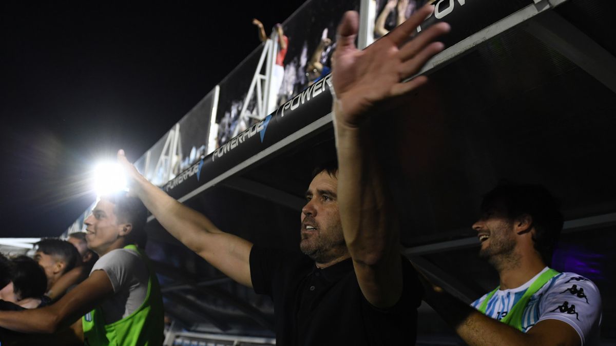 El festejo de Chacho Coudet: Racing es un gran campeón