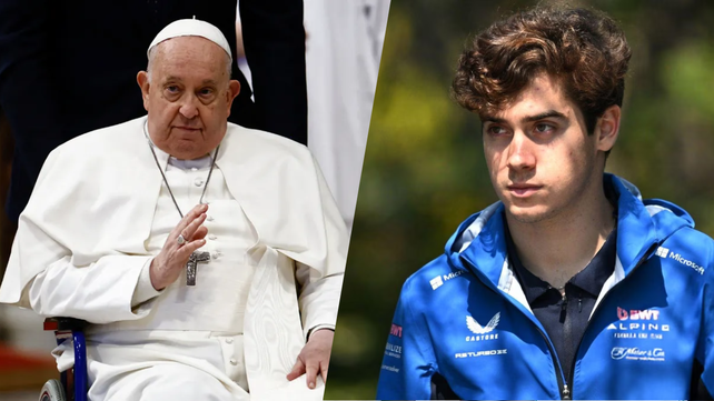 Franco Colapinto le dedicó un especial mensaje al Papa Francisco