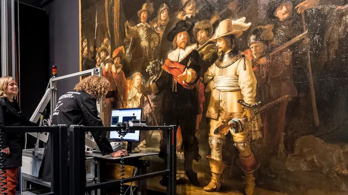 Detectaron una capa de óleo y plomo en La ronda nocturna, de Rembrandt