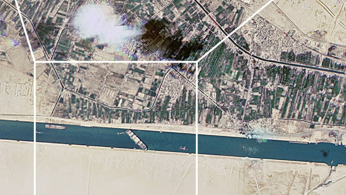 El bloqueo del Canal de Suez podría durar semanas