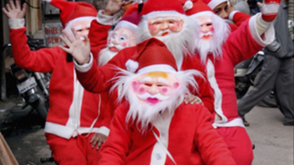 Papá Noel recorre el mundo