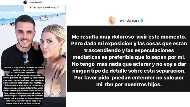 Wanda Nara y Mauro Icardi: nueva amenaza de divorcio
