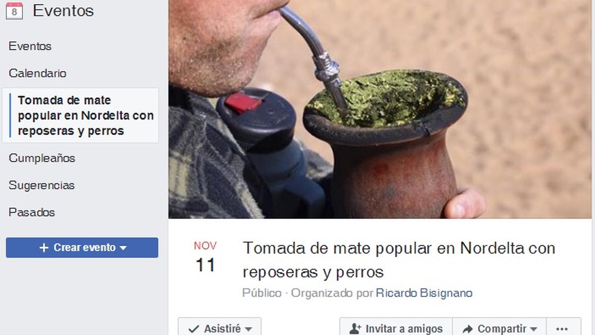 Organizan una mateada popular en Nordelta
