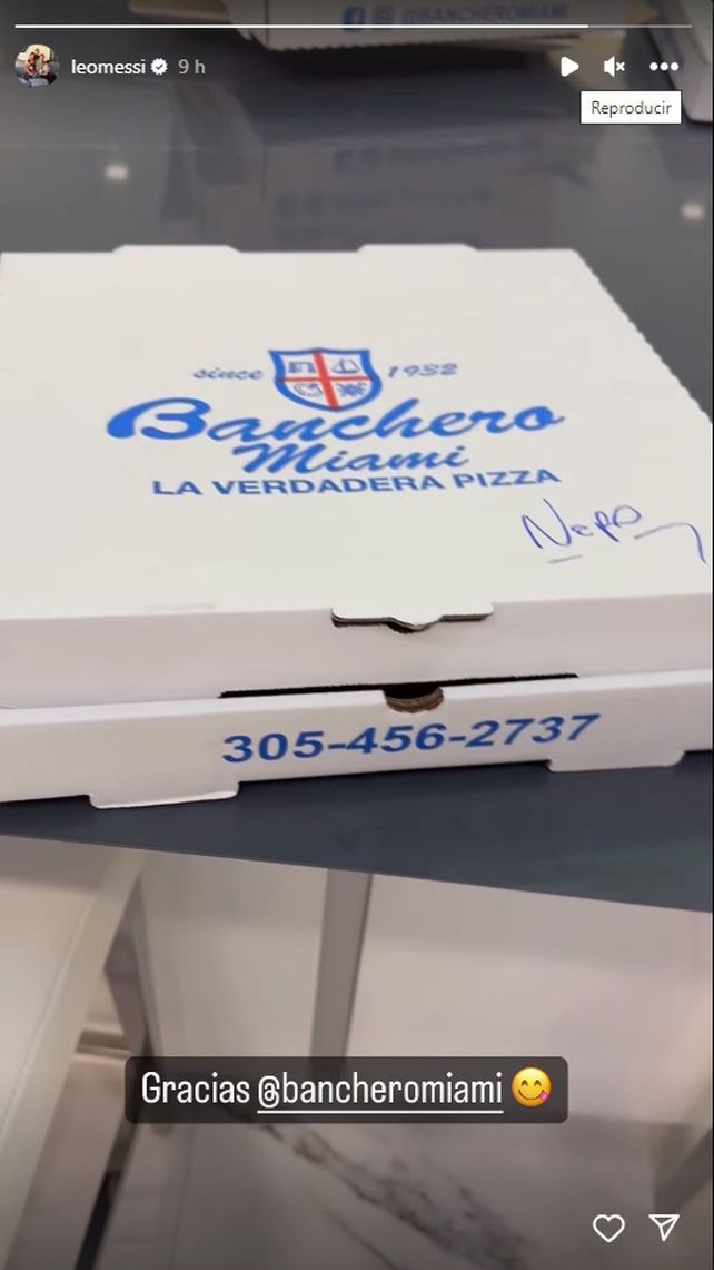 Lionel Messi, descanso y una pizza napolitana bien argentina en MIami