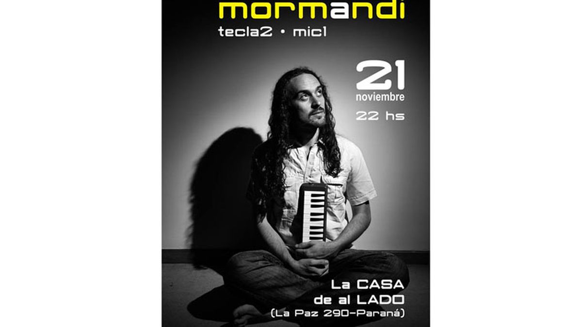Mati Mormandi dará un recital en Paraná