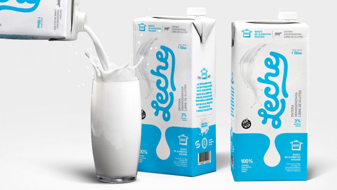 El Banco de Alimentos Rosario presenta su línea de leche larga vida