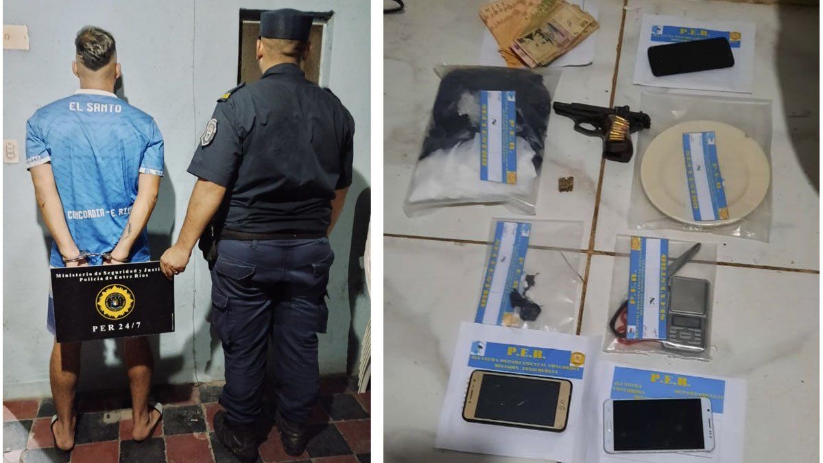 Concordia: detenido con drogas y arma de fuego