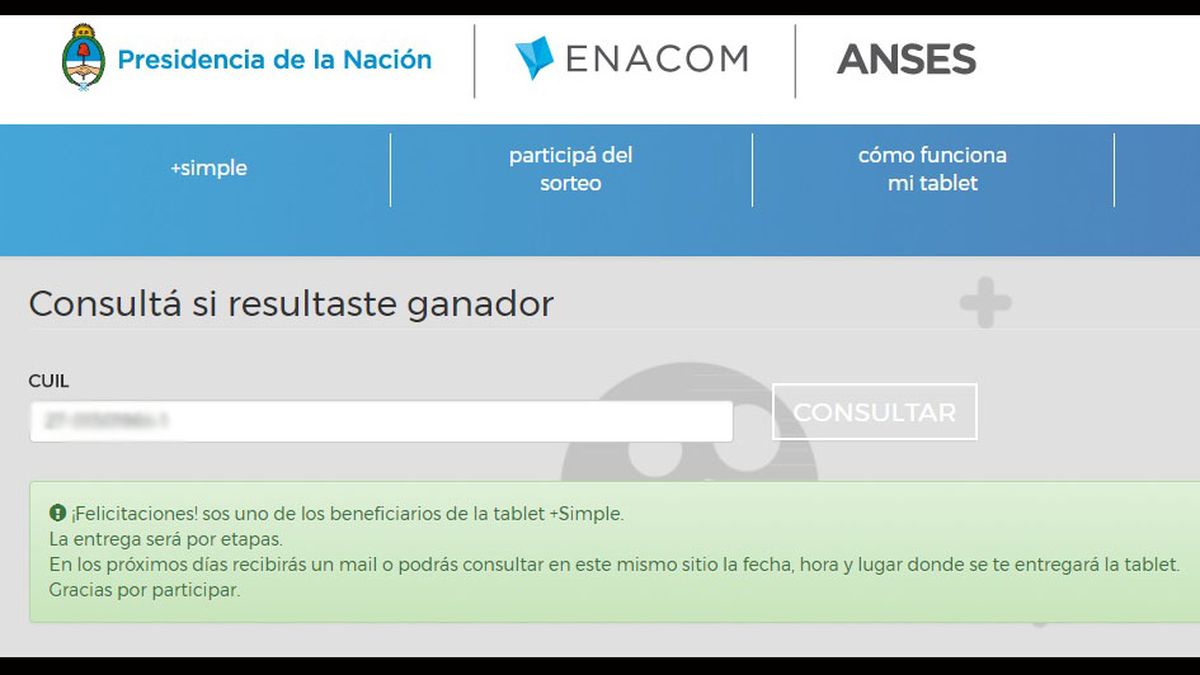 Ya se conocen los beneficiarios de las tablets de +Simple