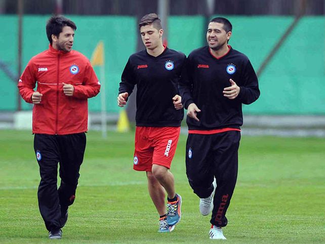 Juan Román Riquelme entrenó por primera vez en Argentinos Juniors