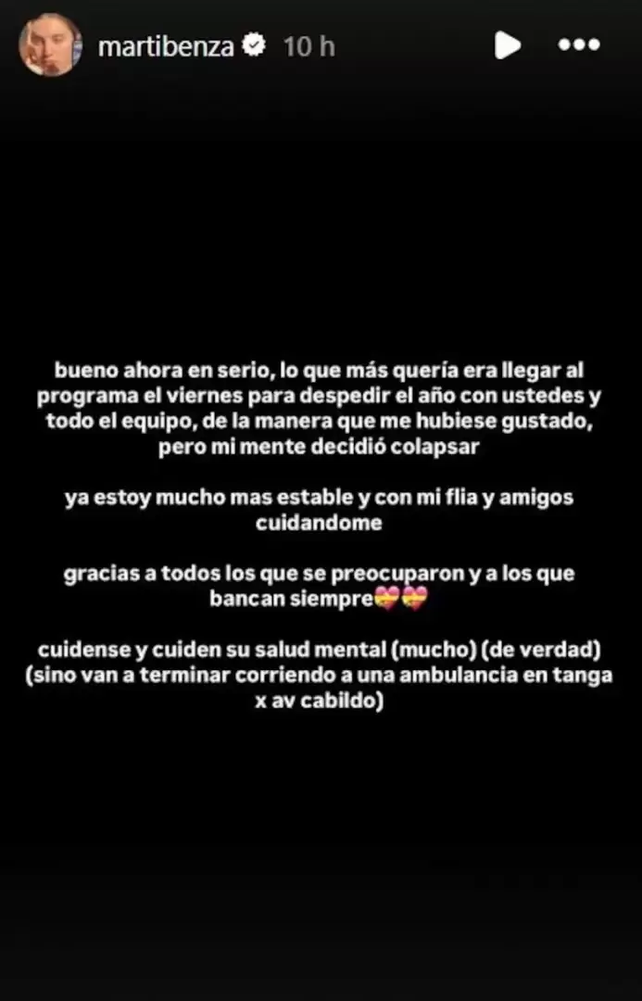 Pensé que no la contaba: qué le pasó a la youtuber Marti Benza